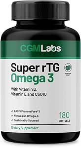 Amazon.com: rTG Omega 3 Norwegian Fish Oil with CoQ10 Dietary Supplement- Heart Health ...