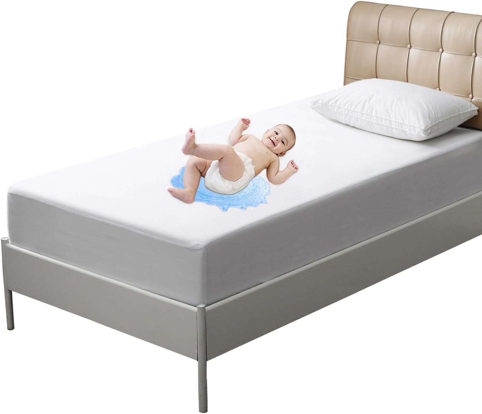 Amazon.com: Waterproof Mattress Cover – 39 x 75 x 12” for Twin Sized ...