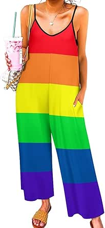 Amazon.com: DSXSJQO Gay Pride LGBT Rainbow Flag Pattern Womens ...