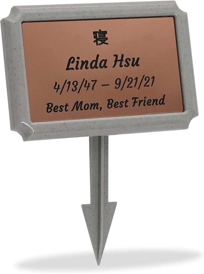Amazon.com : Crowne Vault Temporary Grave Marker | Personalized and ...