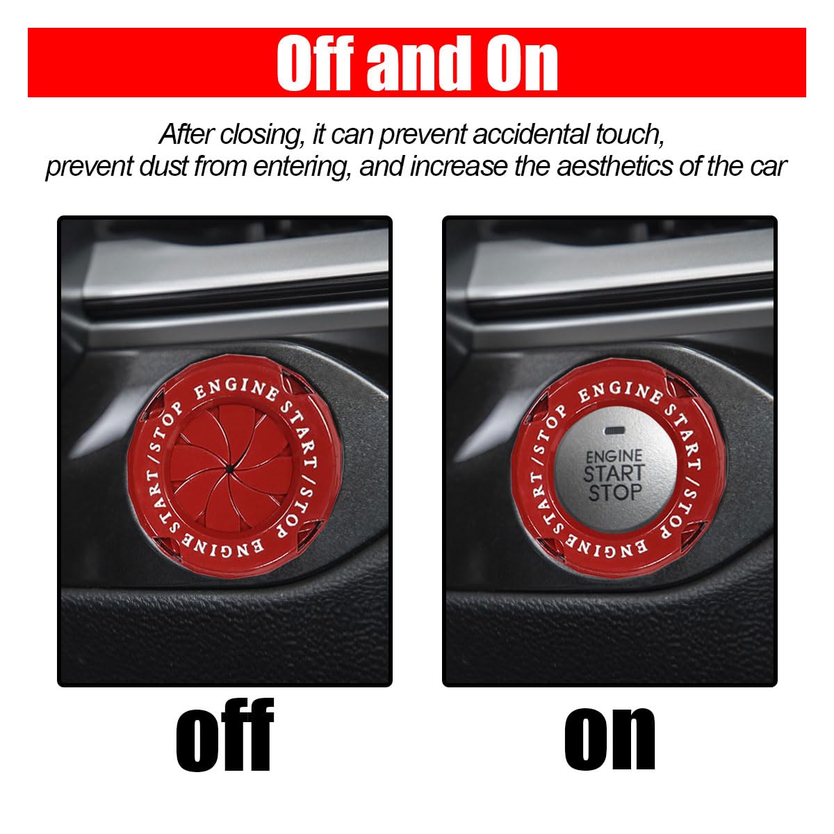Snapklik.com : Car Push Start Stop Button Protector, Rotary Ignition ...
