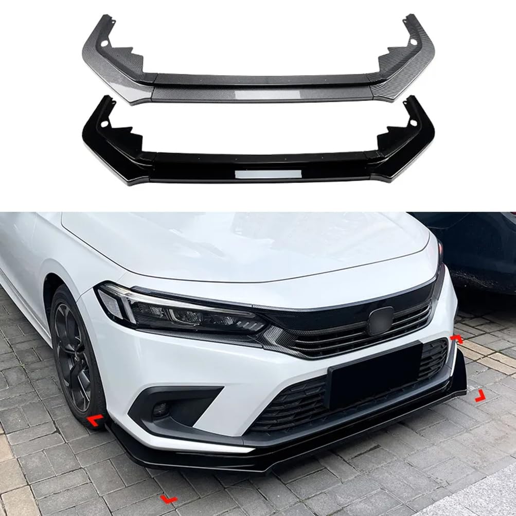 Buy ABS Car Front Bumper Lip Spoiler for Hon-da Civic 11th Generation ...