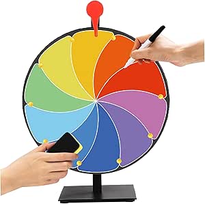 Amazon.com: Wedhapy Spin Wheel Prize Wheel, 12 Inch 10 Slots Color ...