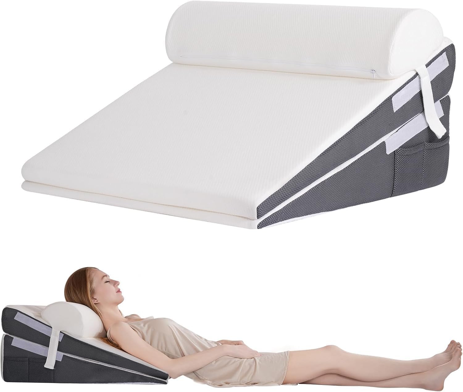 Amazon.com: Bedluxe 3Pcs Orthopedic Bed Wedge Pillow Set, Foam Wedge Pillow Post Surgery for ...