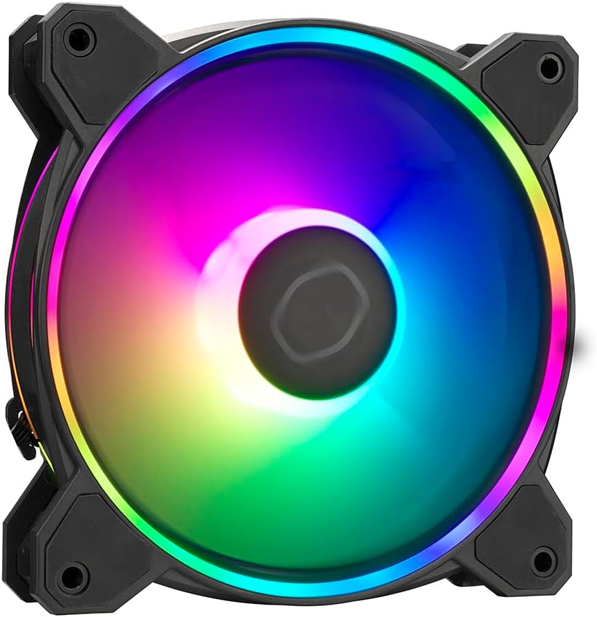 Cooler Master MasterFan MF120 Halo2 ARGB: Case & Cooling Fan, Dual Ring ...