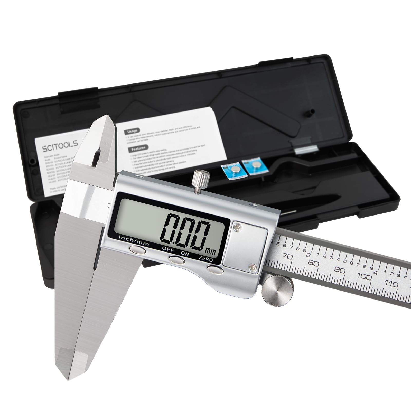 SCITOOLS All-Metal Digital Caliper 0-12"/300mm Measuring Tool ...