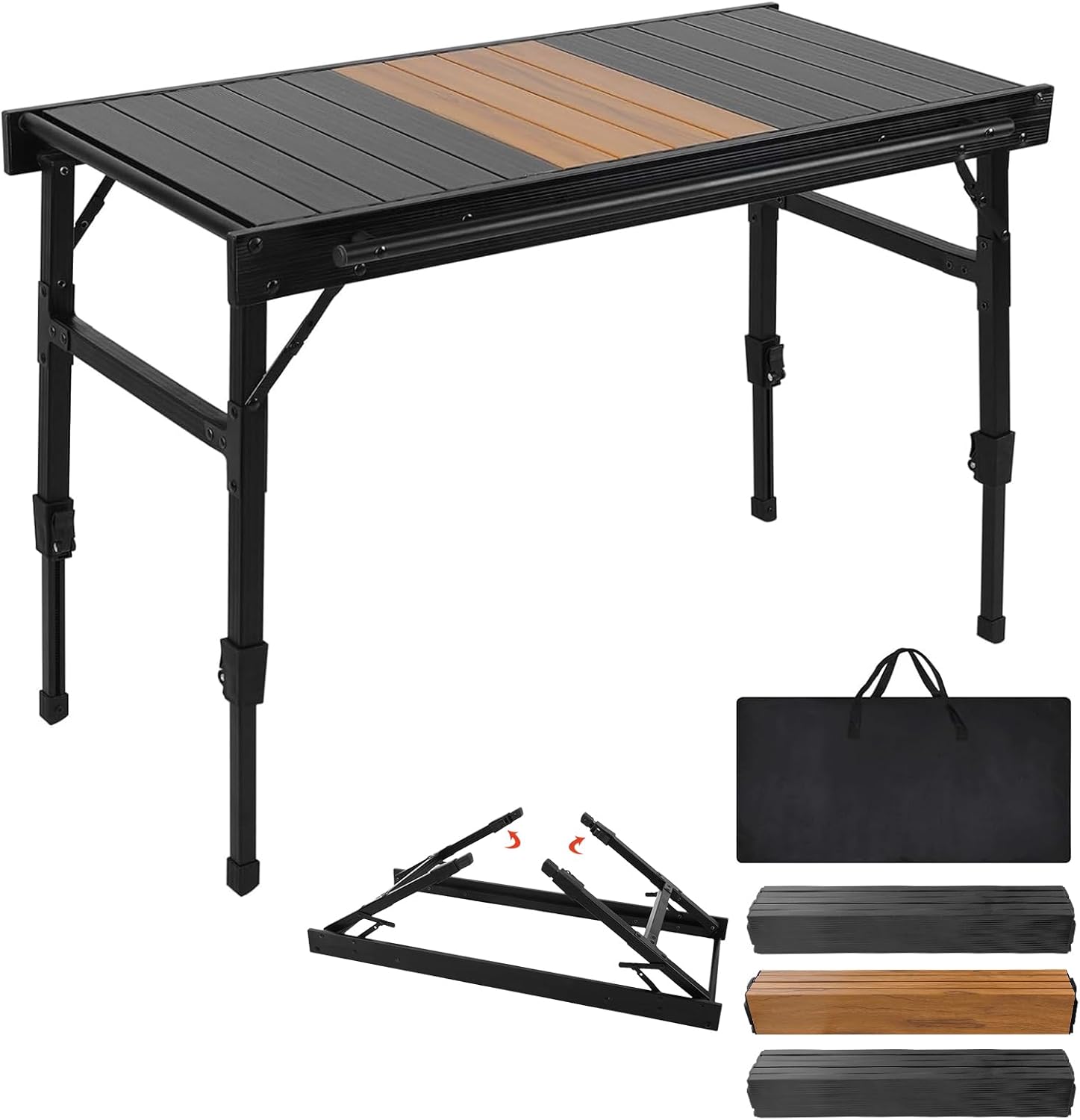 Amazon.com: WildFinder Folding Table, Outdoor Folding Camping Table ...