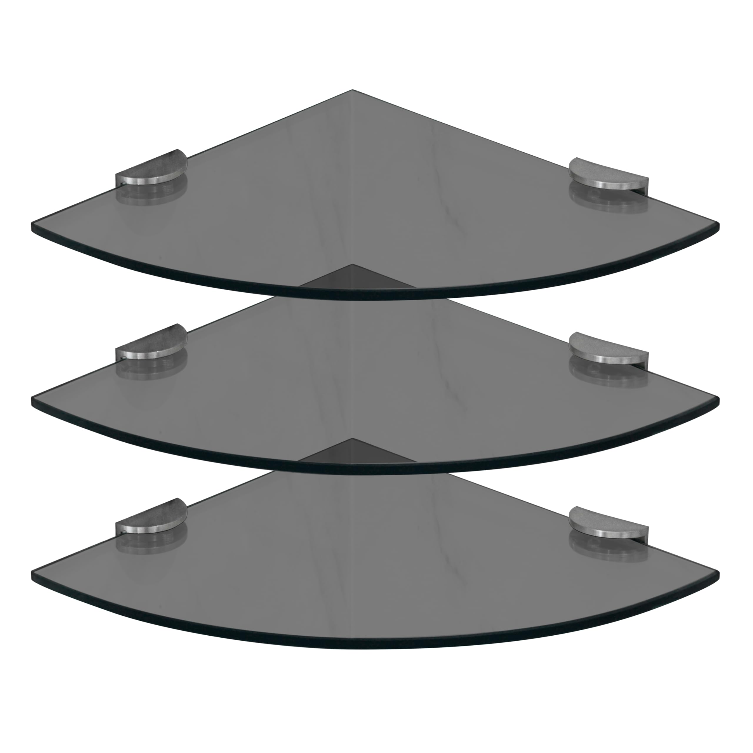 Decobath Repisas Esquineras de baño, Estante de Cristal Templado, 3 ...