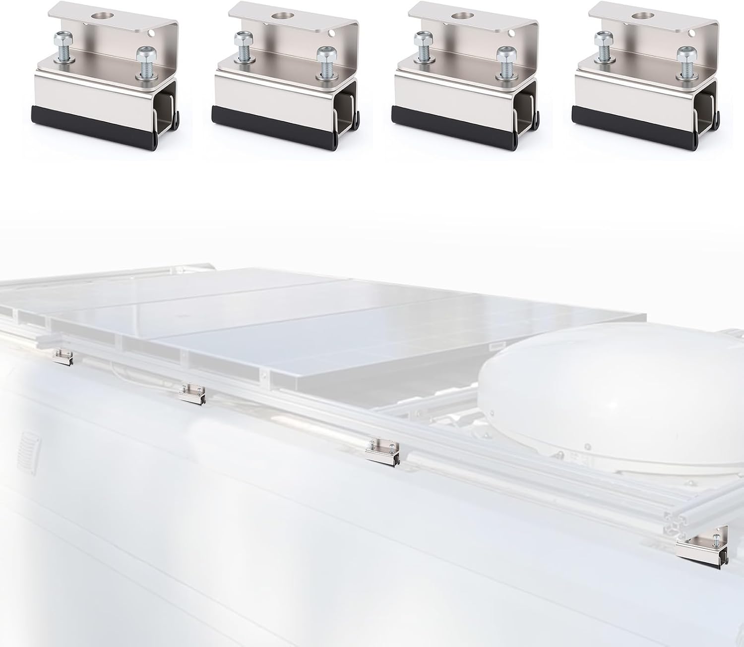 Amazon.com: WODHMIEY RV Solar Panel Bracket 4 Set, Stainless Steel Roof ...