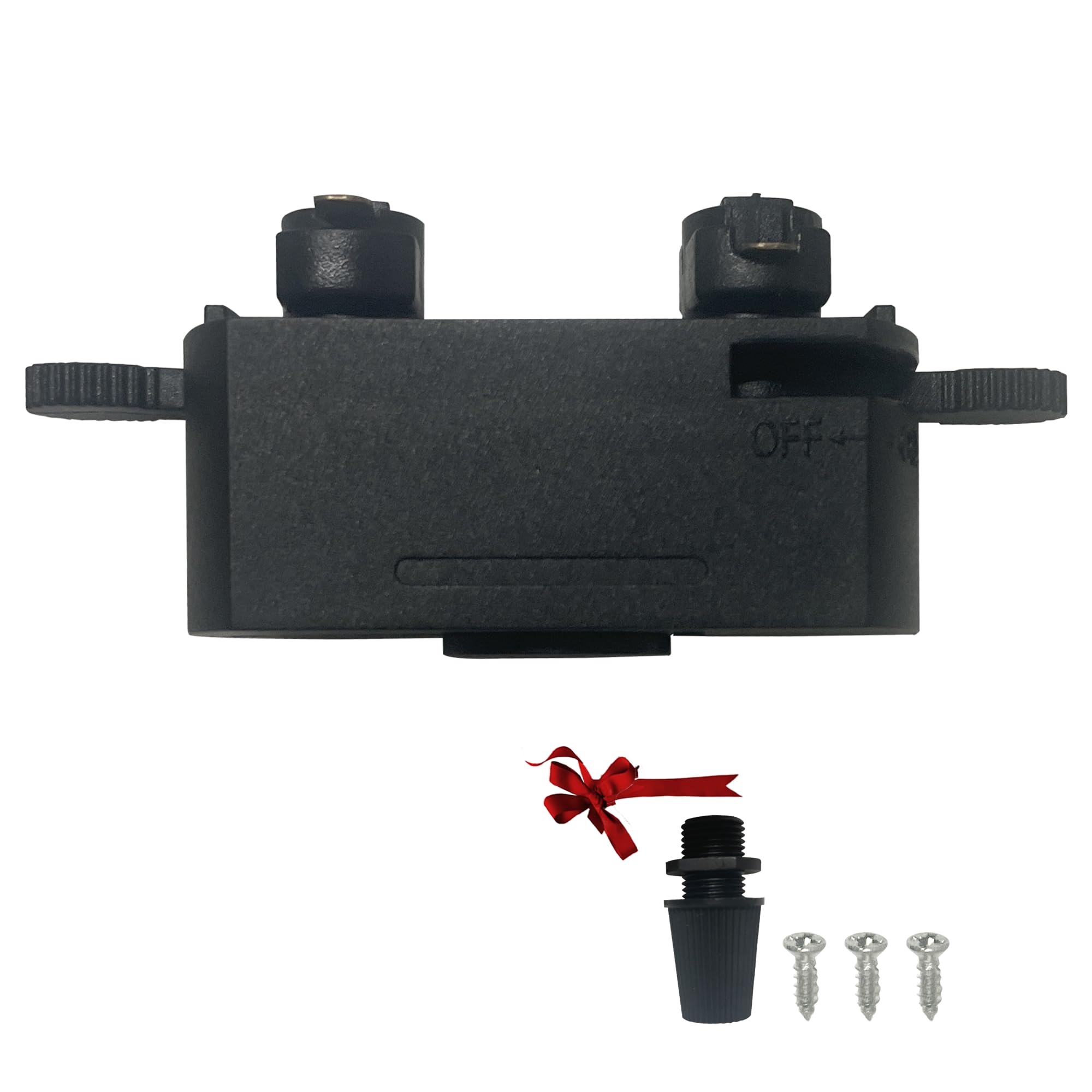 Bravsekai H Type Track Lighting Adapter Rail Connector, 3-Wire-1 Outlet ...