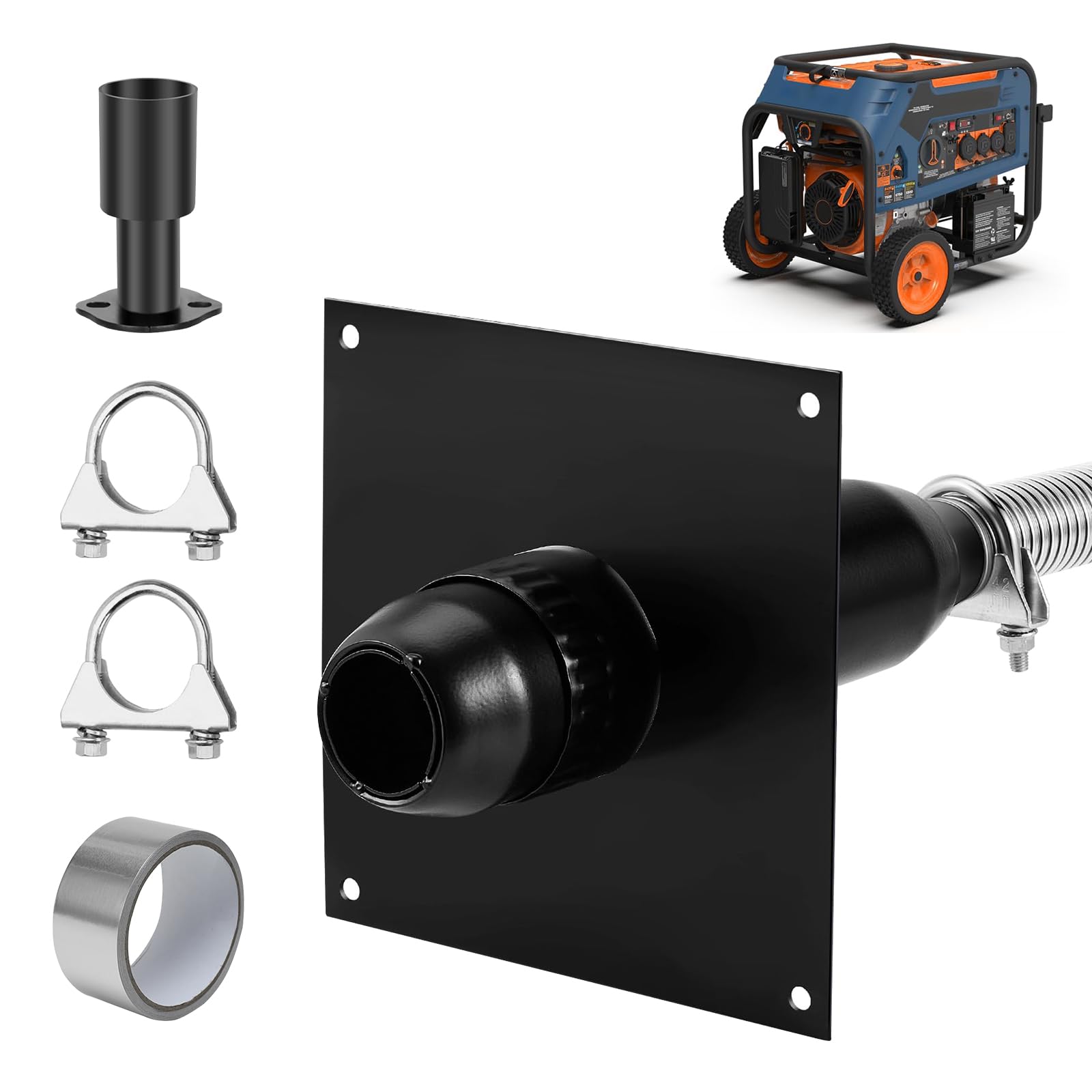 Buy Generator Exhaust Extension Kit with Muffler And Insulated Through ...