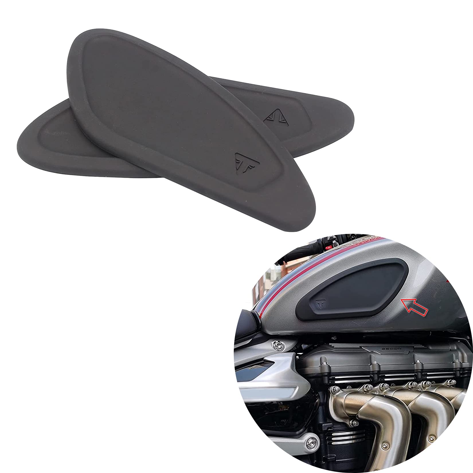 Buy Motorcycle Fuel tank pad Rubber Sticker Protector Sheath Knee Tank ...