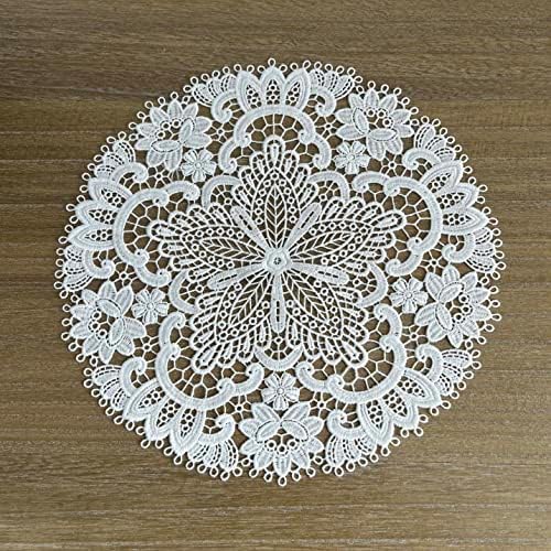 Amazon.com: 2Pack Round Lace Placemats for Dining Table,11inch Diameter ...
