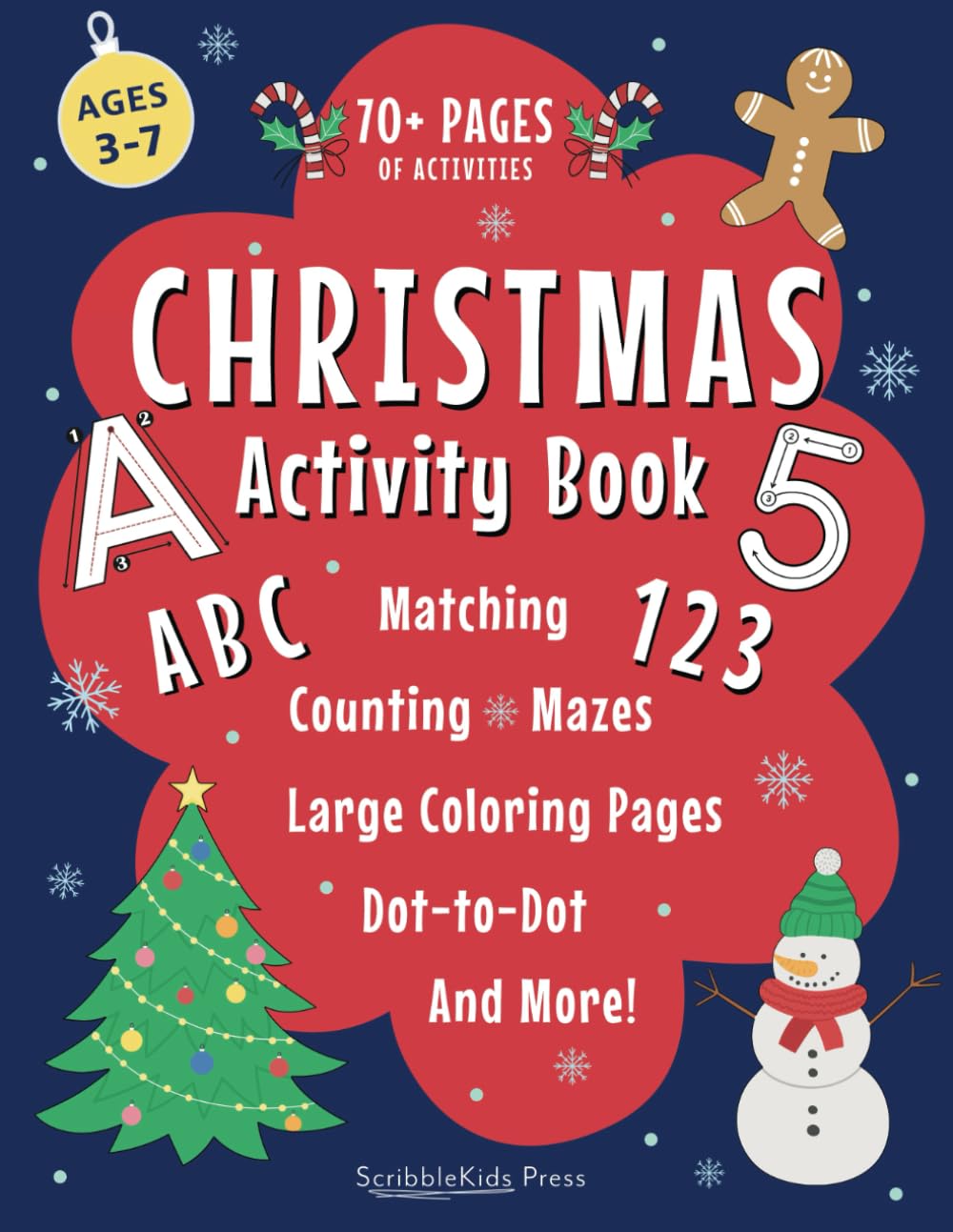 Amazon.com: Christmas Activity Book for Preschool, Kindergarten, and ...