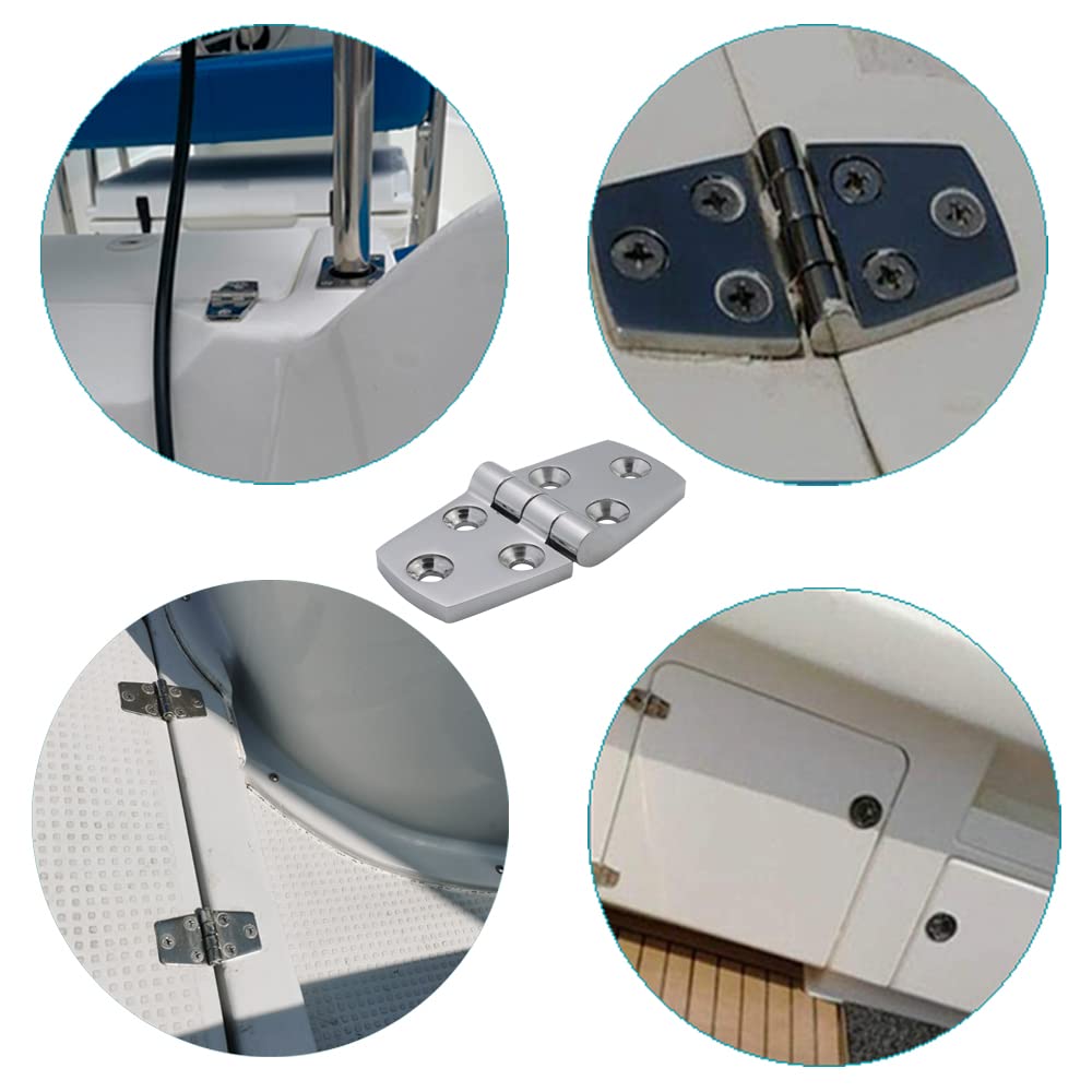 316 Stainless Steel Round Boat Hinges Marine Grade 2.5 Inch YANYUCB ...
