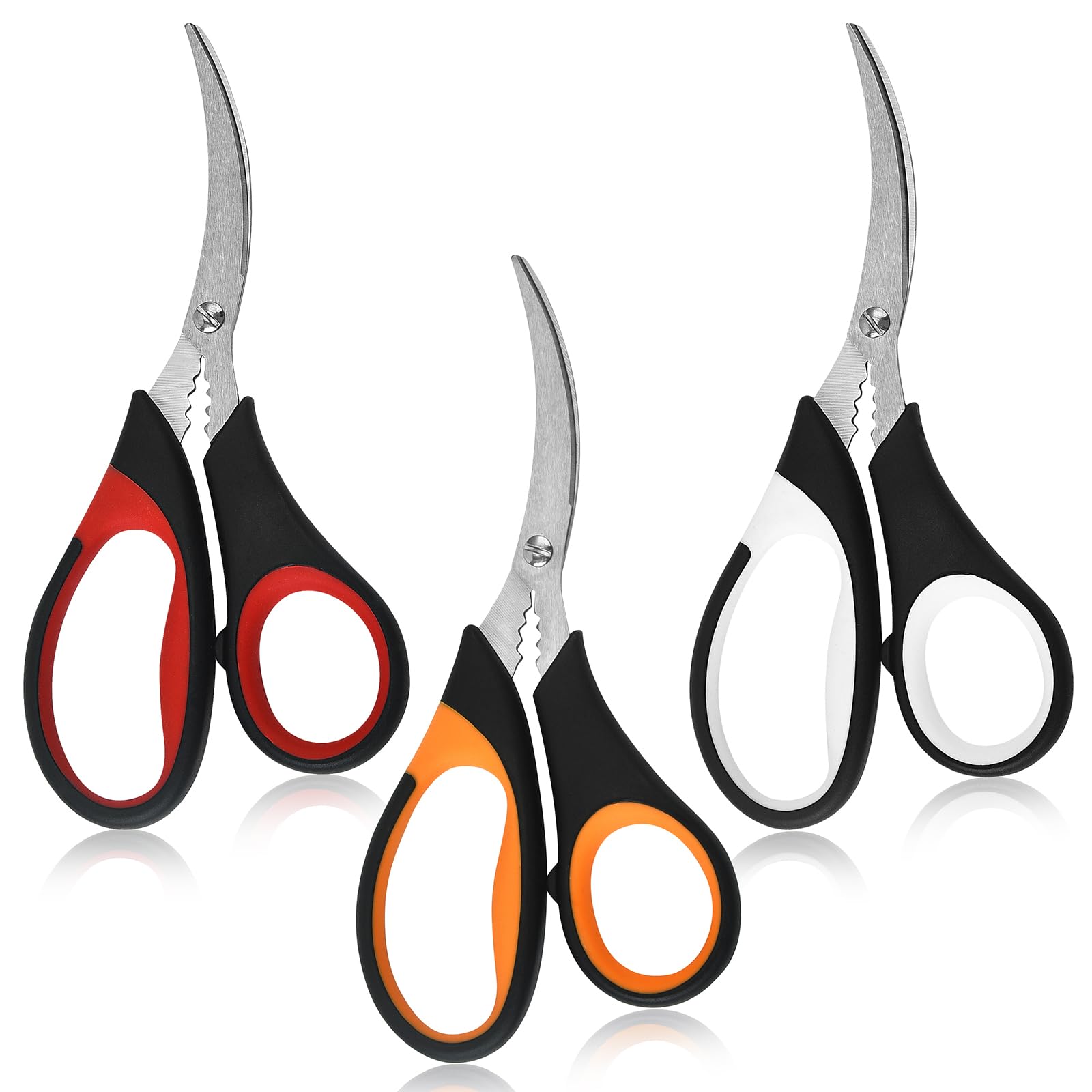 Amazon.com: 3 Pairs of Kitchen Seafood Scissors for Crab Legs, Lobster ...
