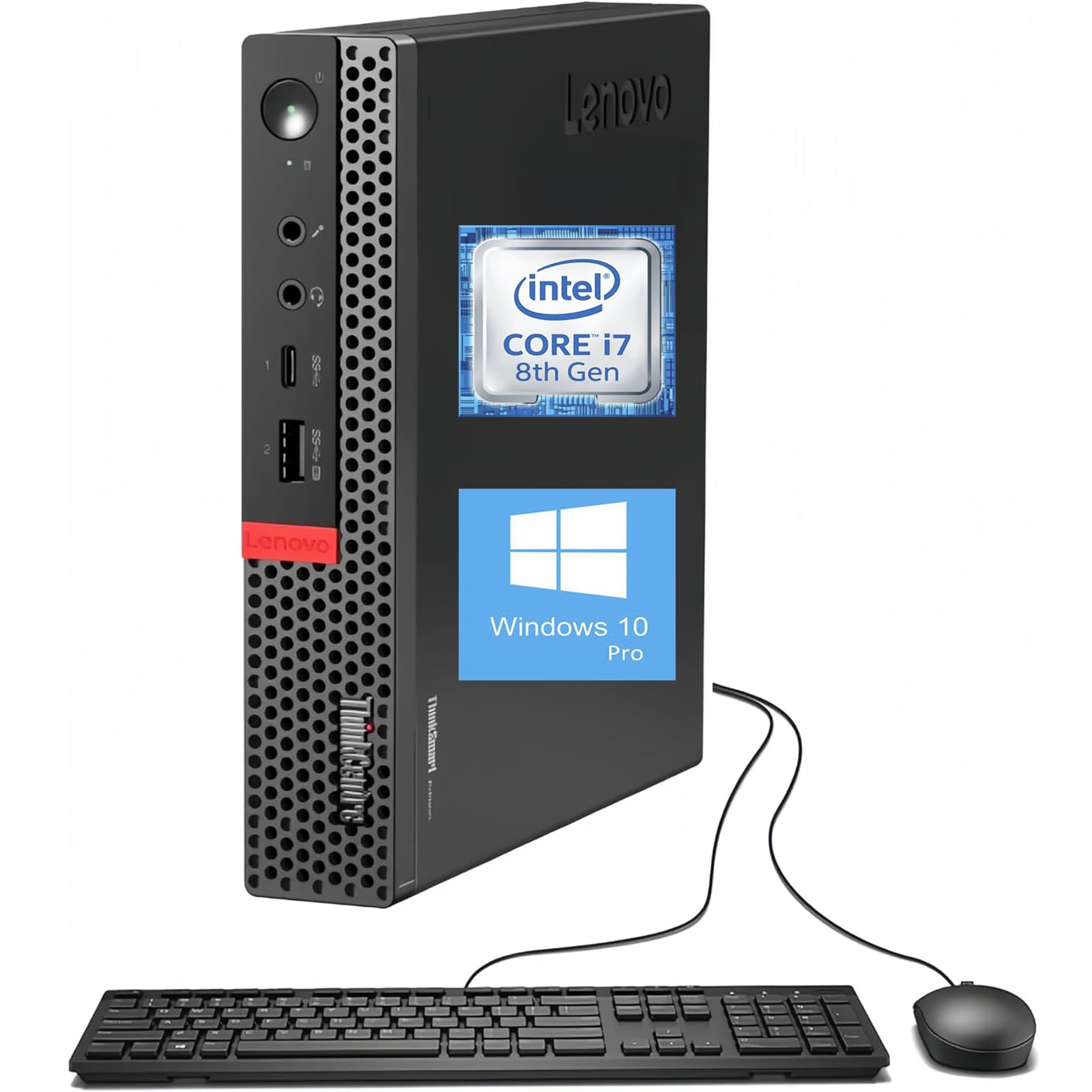 Amazon.com: Lenovo ThinkCentre M920Q Tiny Desktop Computer, Intel Core ...