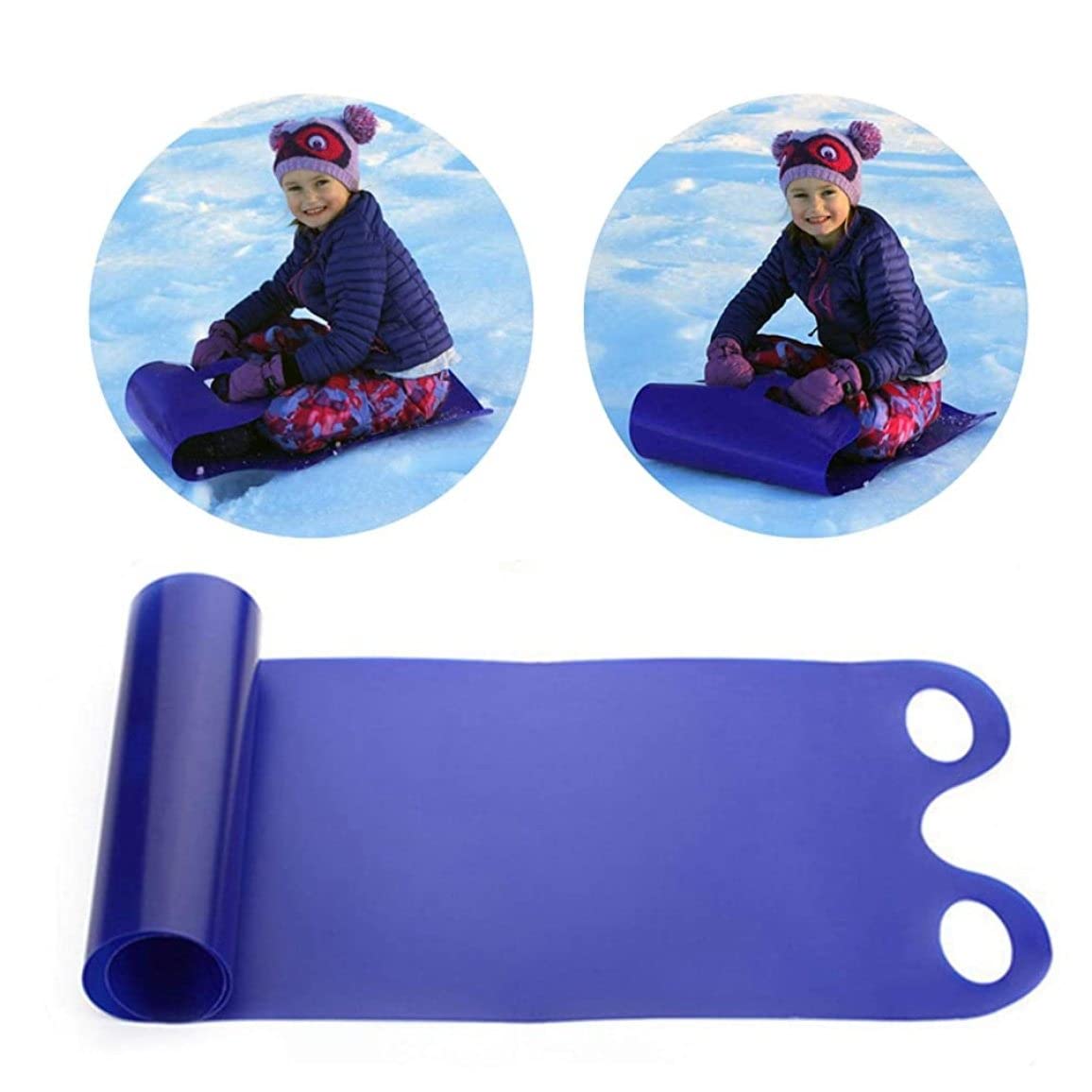 Roll Up Sled Roll-Up Flying Carpet Snow Sled - 53x18 Inch Lightweight ...