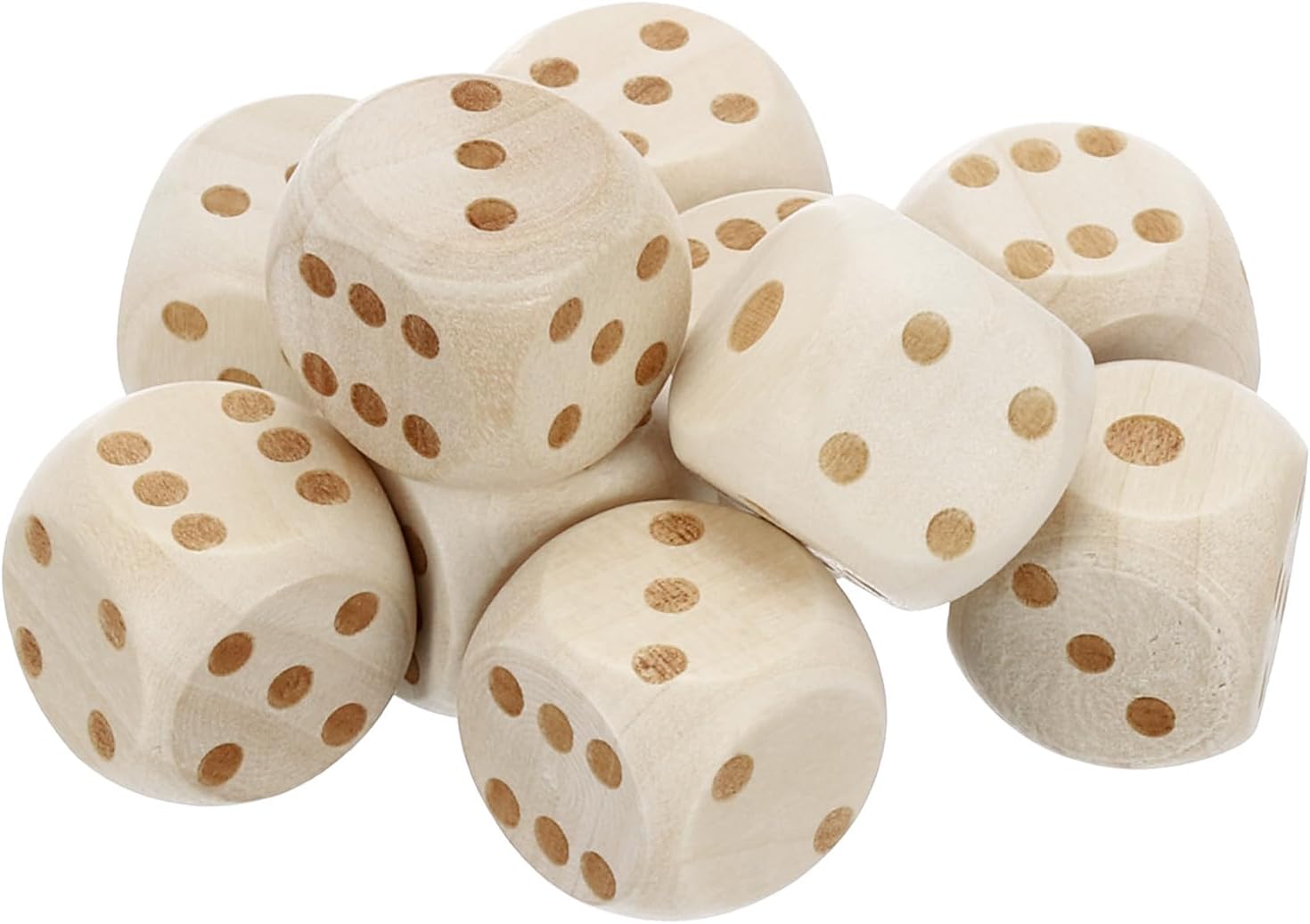 Amazon.com: PATIKIL 18mm Wooden Dice, 10Pcs Numbers 1-6 Cube Dice with ...