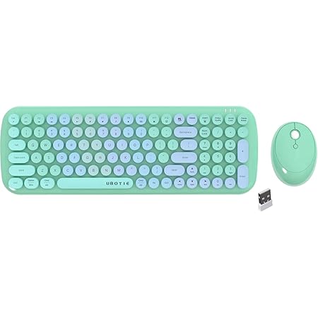 Amazon.com: Wireless Keyboards and Mouse Combos, UBOTIE Colorful ...