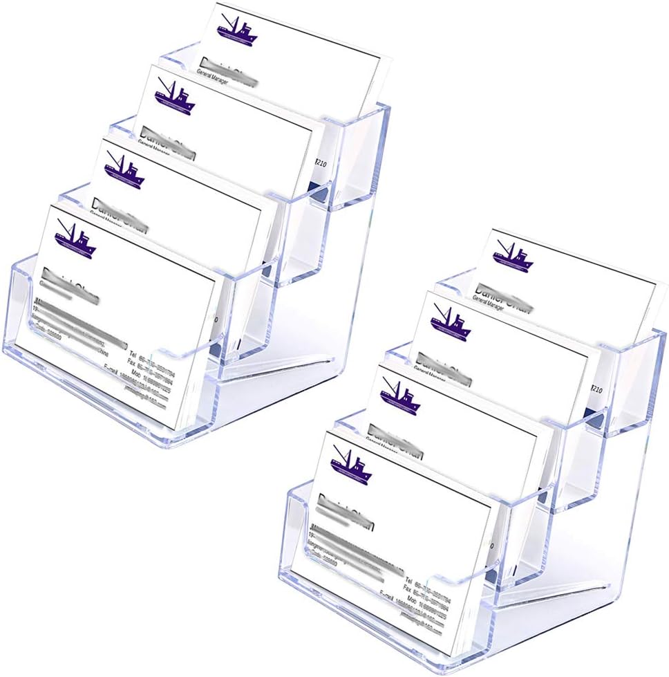 Amazon.com : Business Card Holder Display for Desk, Cards Organizer ...