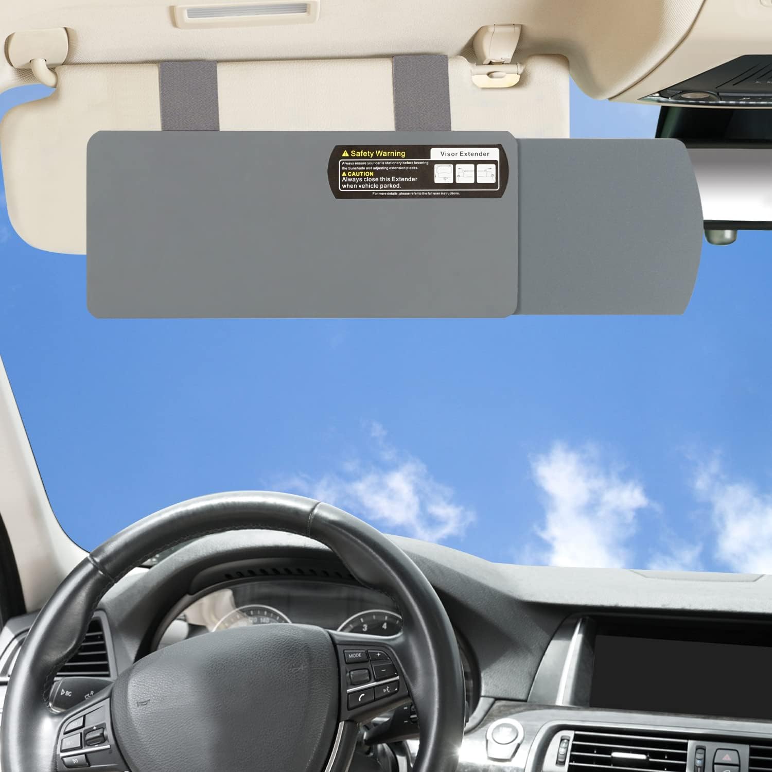 Amazon.com: Car Visor Extender TFY Anti-Glare Sun Visor Extender ...