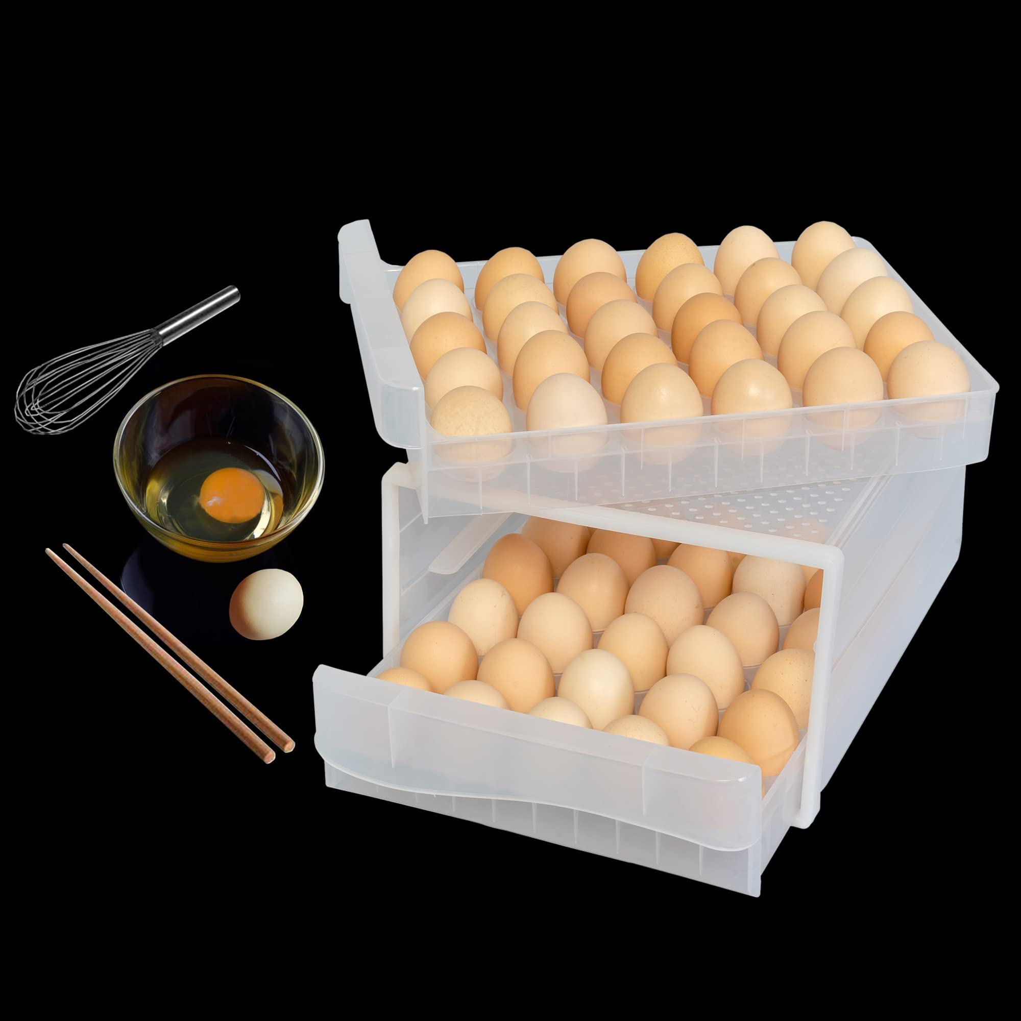 Snapklik.com : WAYTRIM Egg Drawer Plastic Egg Holder Egg Basket Fridge ...