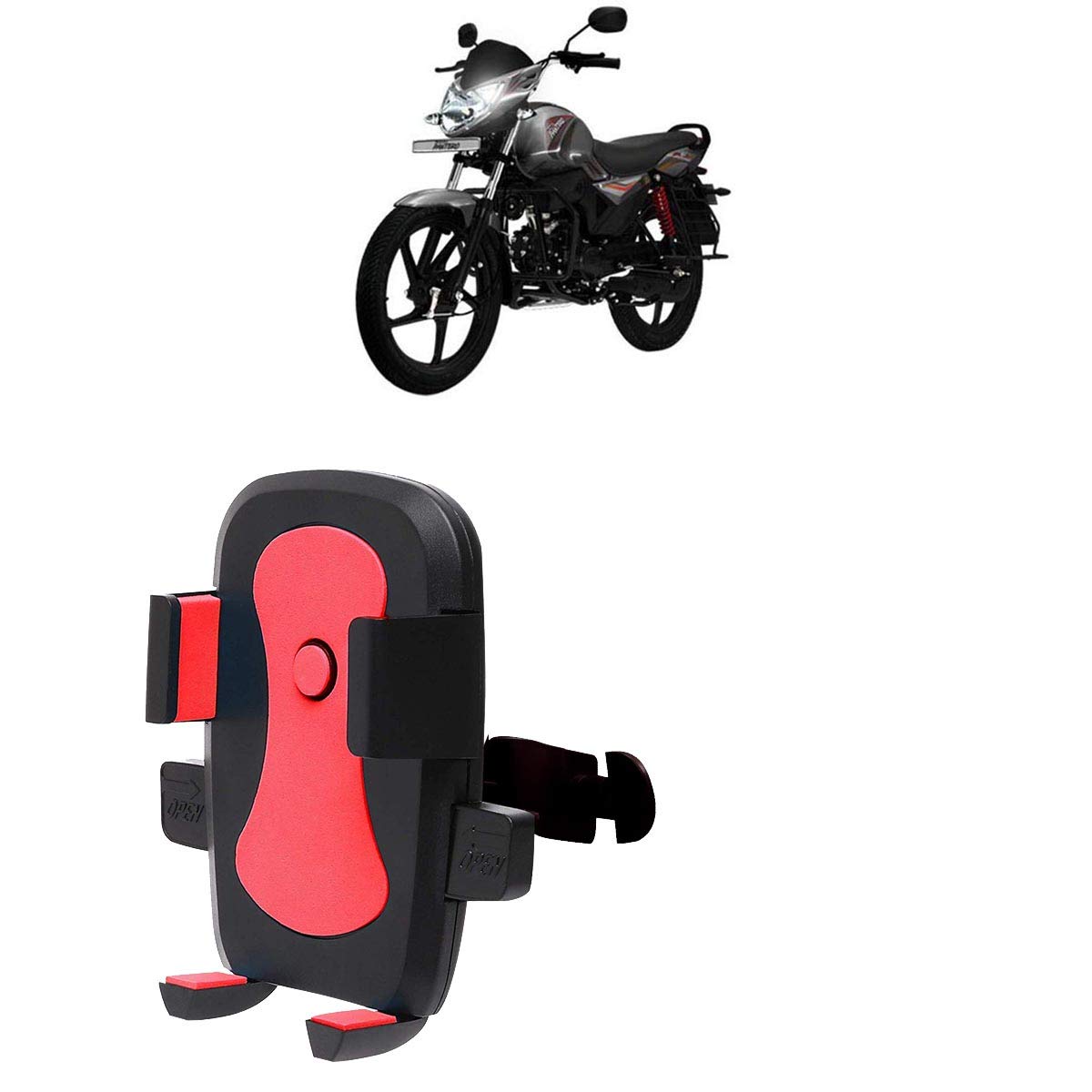 Kandid Red Adjustable Mobile Holder/Mobile Stand/Car Stand with Quick ...