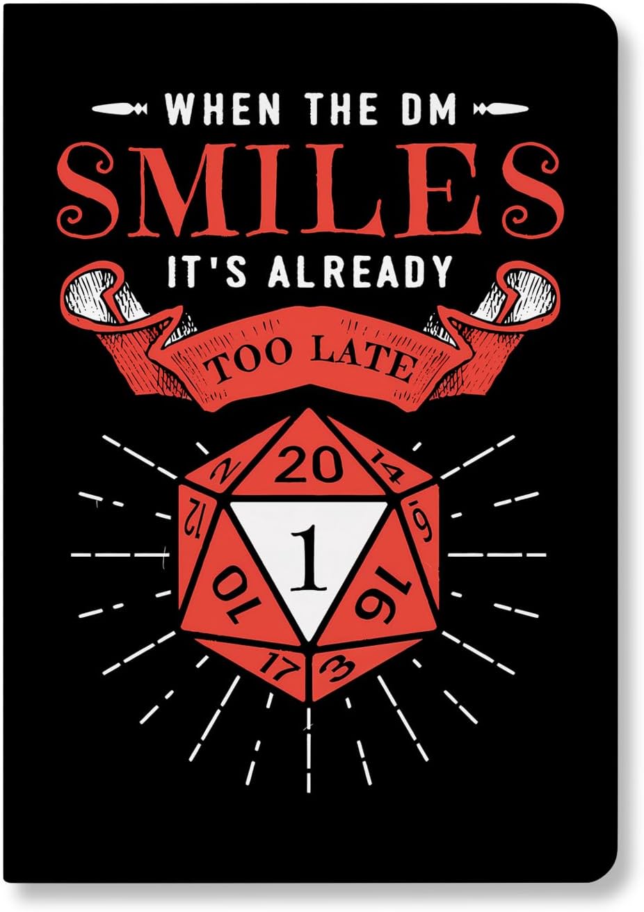 Amazon.com : WHLBHG Dungeon Master Gift D20 Gift DND Leather Journal ...