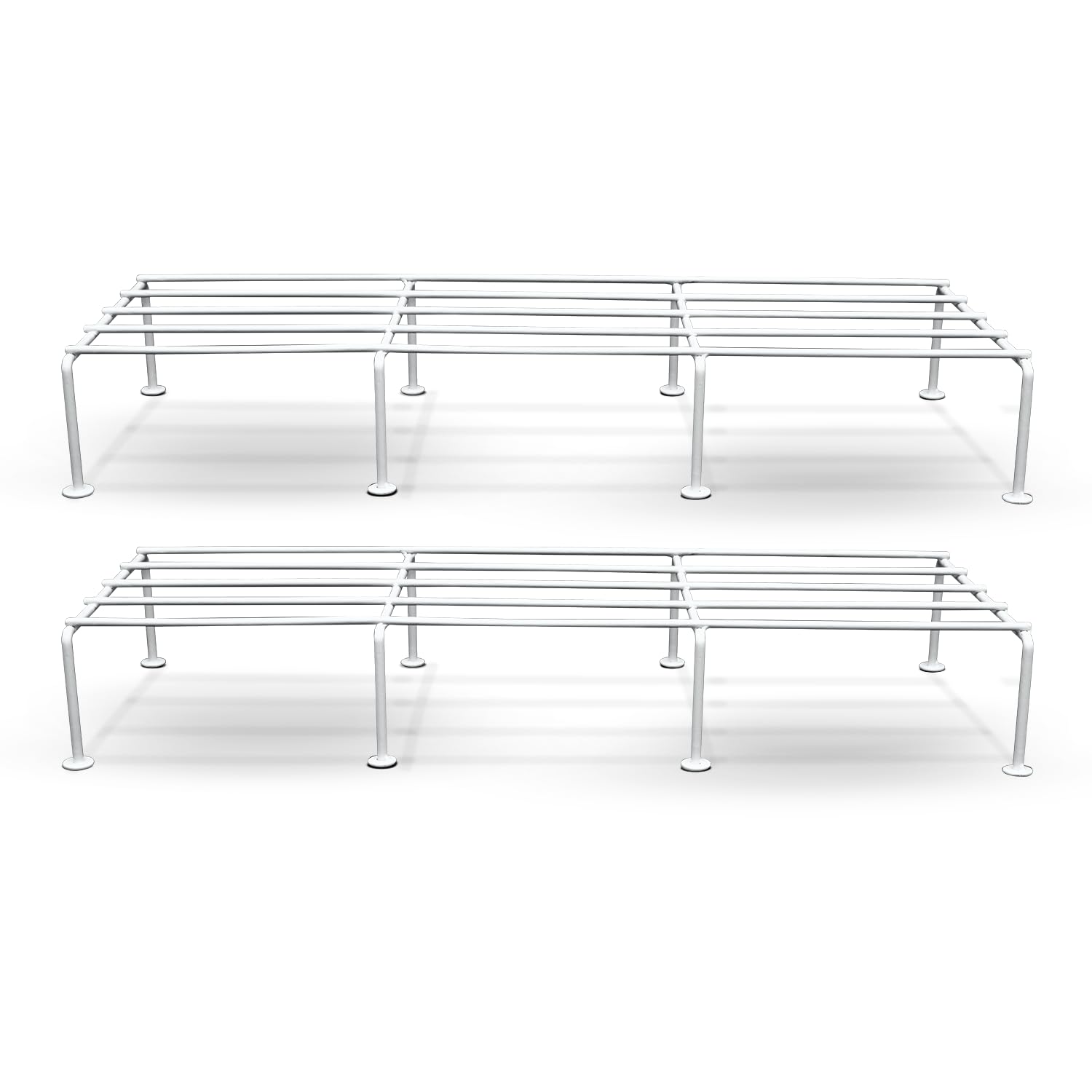 BonKaso Premium Rectangular Anti-Rust Metal Plant Stand Set (Pack of 2 ...
