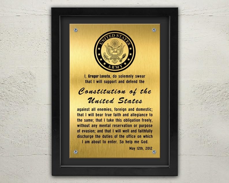 Amazon.com: Personalized Oath of Commissioned Officers Framed Plaque ...