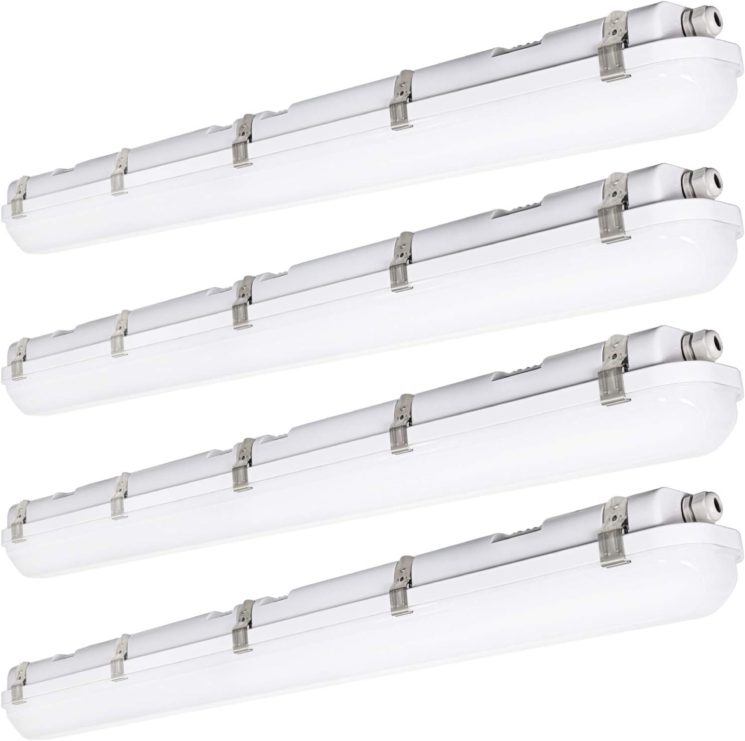 hykolity 4 Pack 4FT LED Vapor Tight Light, 40/50/60W Vapor Light ...