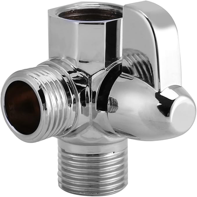 Brass Shower Arm Diverter Valve, G1/2" T-Valve Adapter 3 Way Shower ...