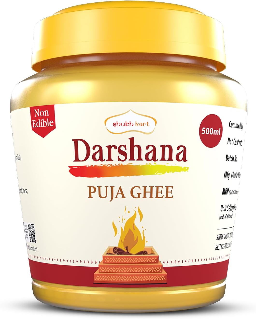 Buy Bera's Puja Ghee for smokeless lamp for puja Purpose 500ml Online ...