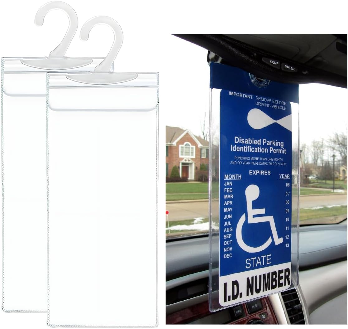 Amazon.com: Wevdn 2 PCS Handicap Placard Holder, 13.86×4.92 Inches ...
