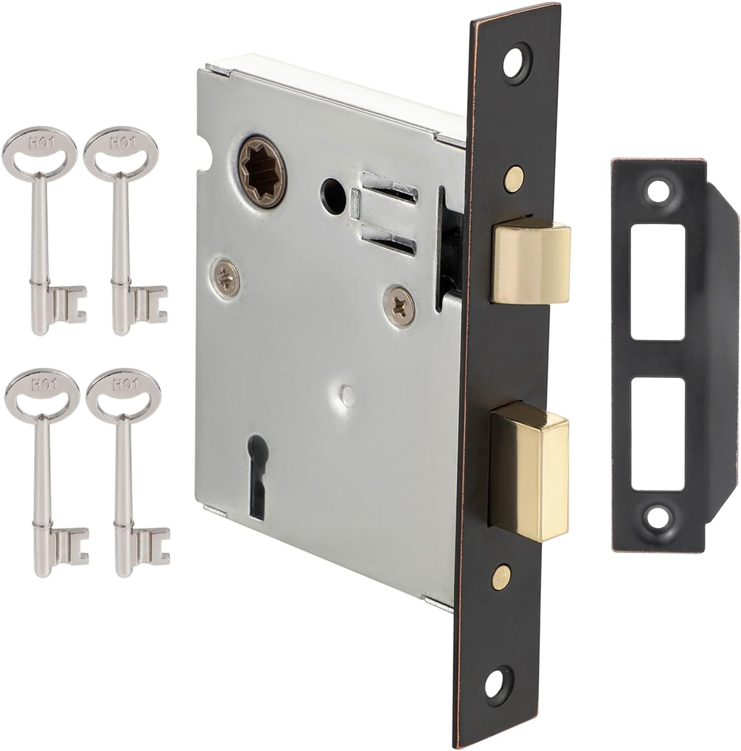 Marks 2750C Polished Brass US3 Mortise Entry Lever Double Cylinder ...