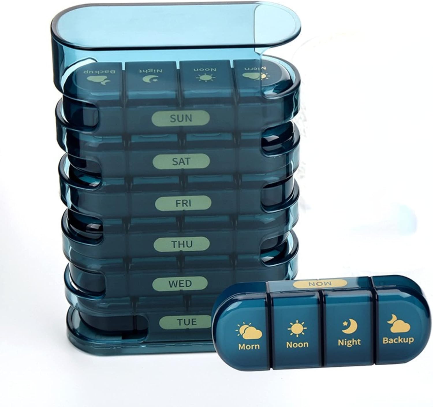 Amazon.com: Portable Pill Box 7 Days Large Capacity Pill Box Sub ...