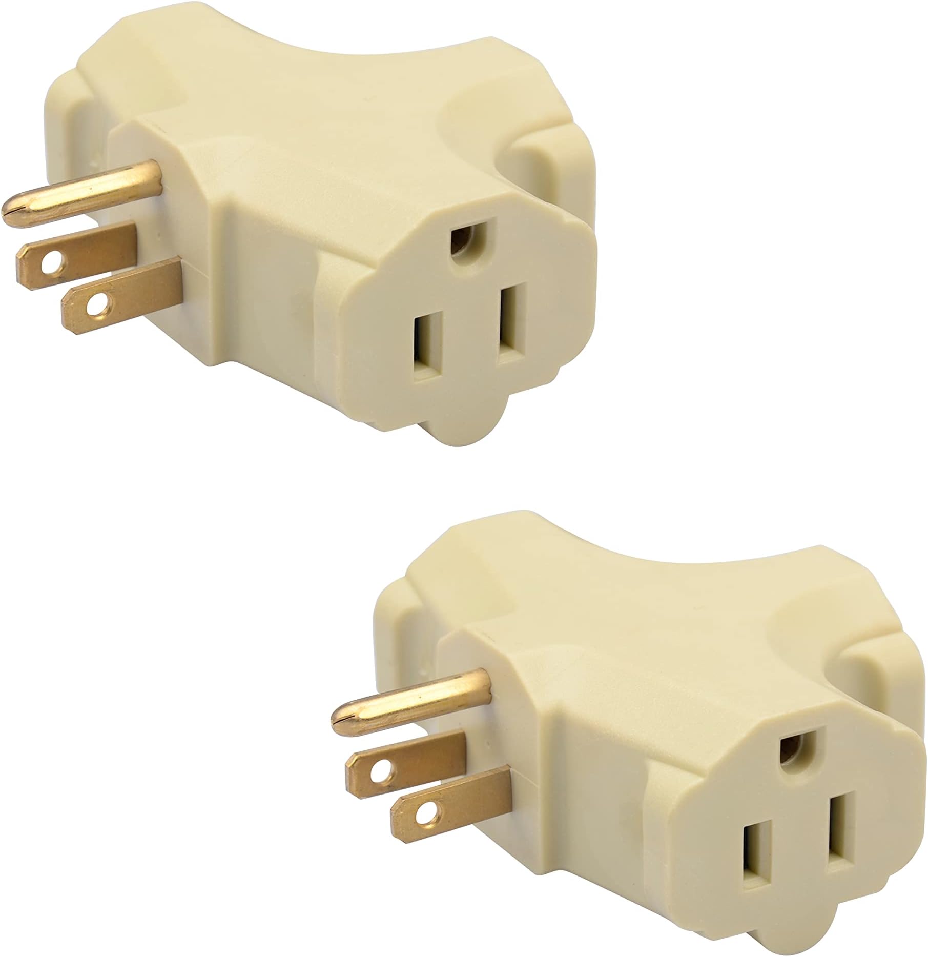 3 Plug Outlet Adapter (T-shaped),Heavy Duty Outlet Extender，T-Shaped ...
