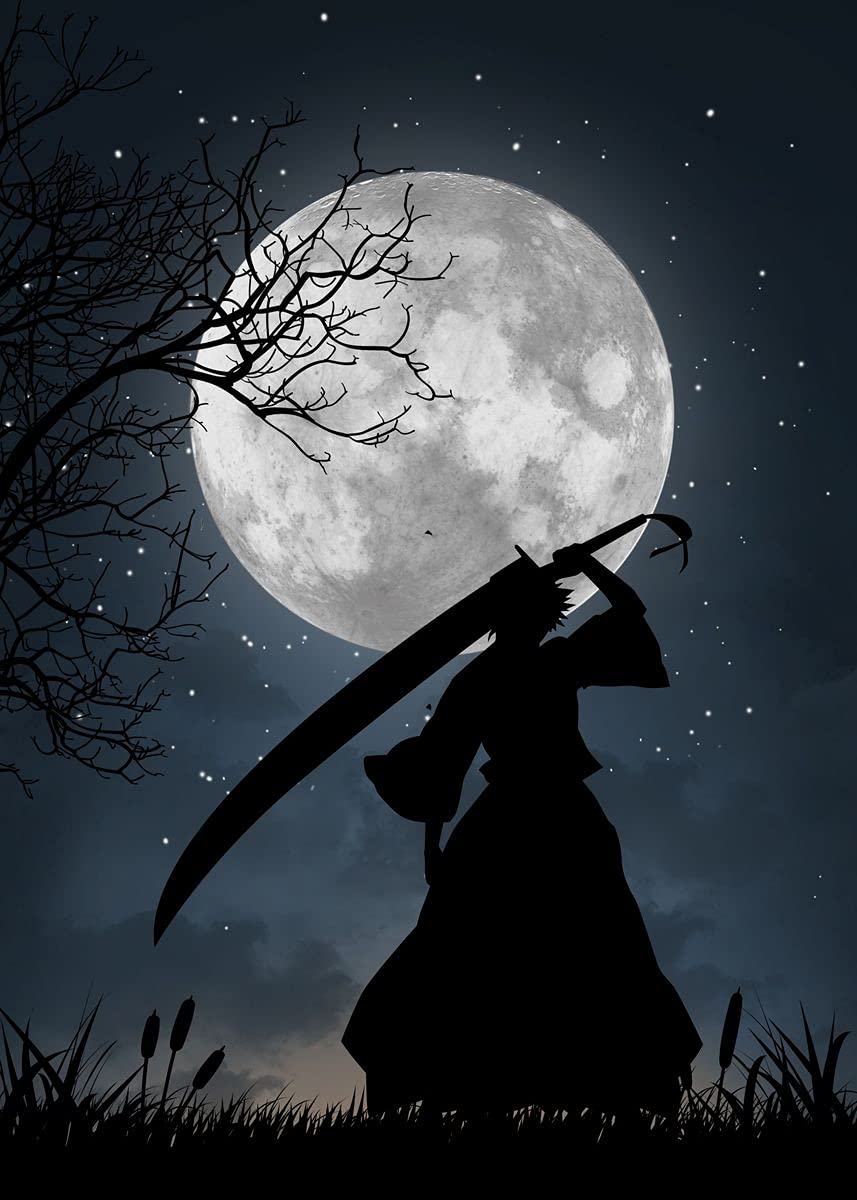Street Art Ichigo Kurosaki Bleach Japanese Manga Anime Moon Night ...