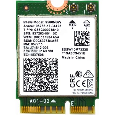 Amazon.com: Intel 9462NGW Dual Band Wireless-AC 9462 CNVio M.2 802.11ac ...