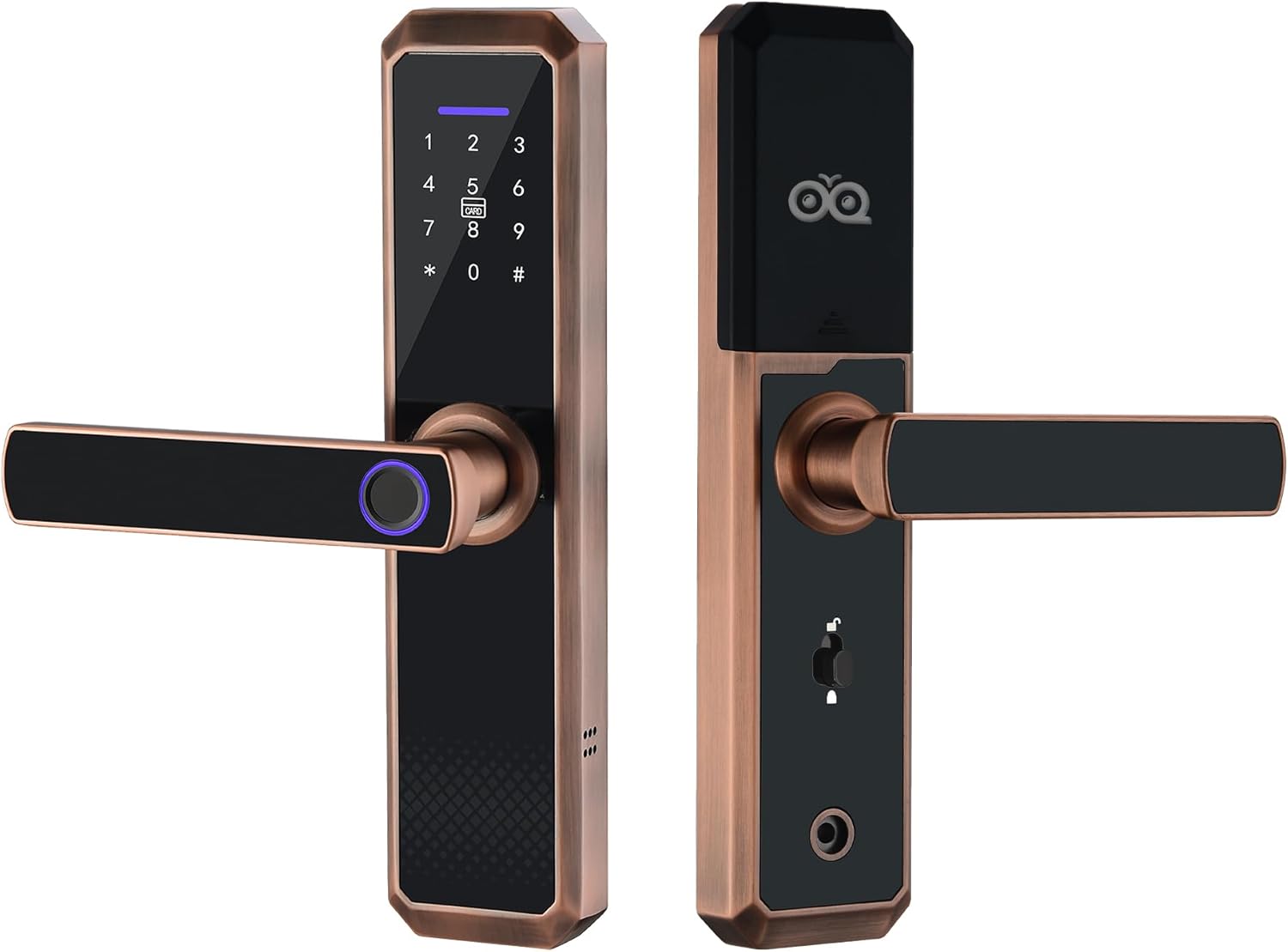 Smart Lock,Keyless Entry Door Lock with Two-Way Handle, Fingerprint ...