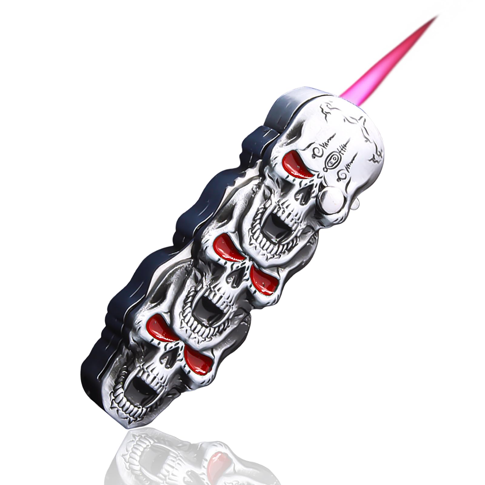 Amazon.com: BEUIWJHE Torch Lighter, Unique Metal Skull Design ...