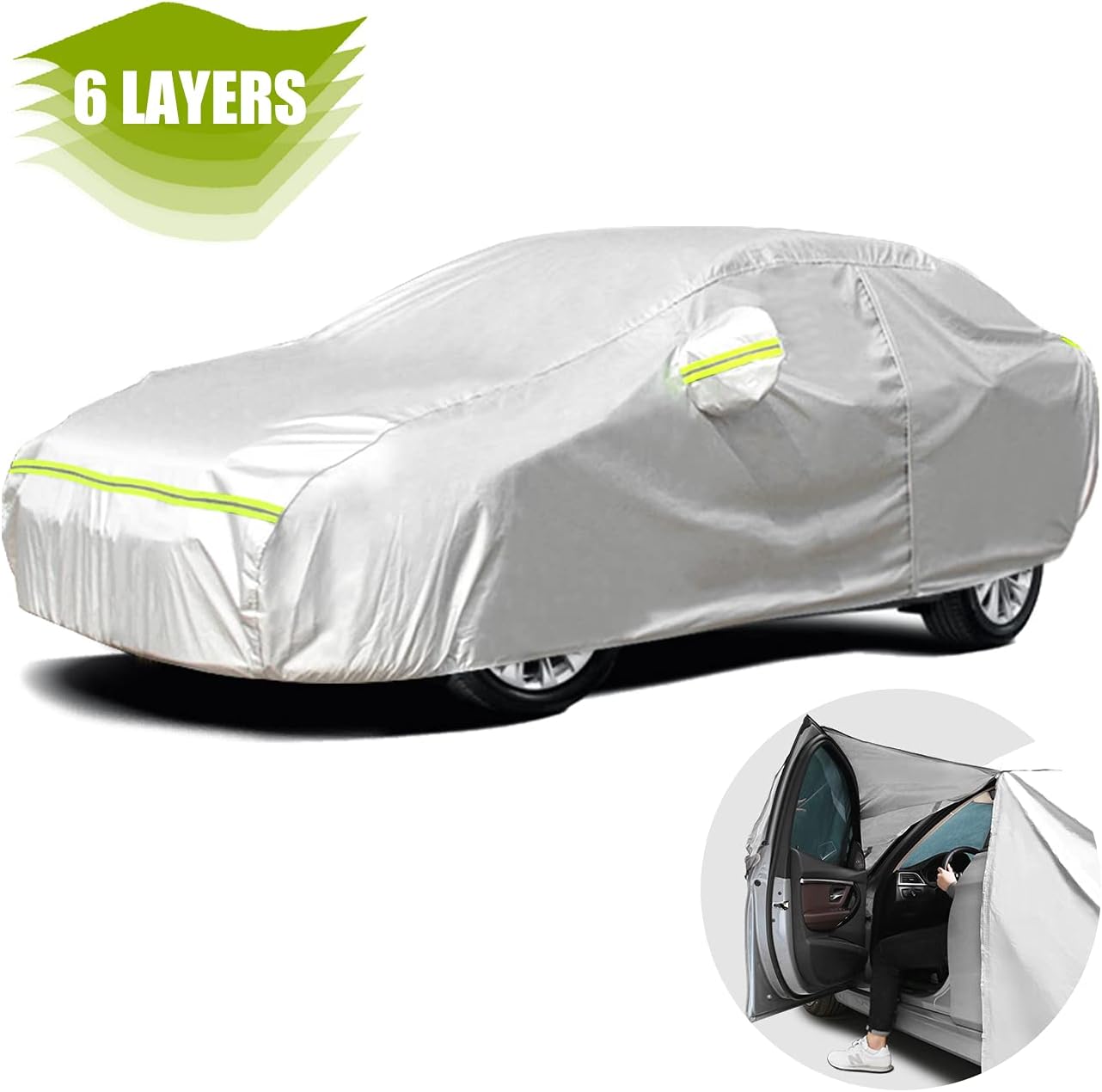 Amazon.com: Favoto Full Car Cover Sedan Cover Universal Fit 167-185 ...