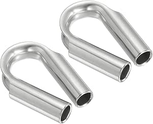 Amazon.com: PATIKIL 1/2"/ 12mm Wire Rope Tube Thimble, 2 Pack 304 ...