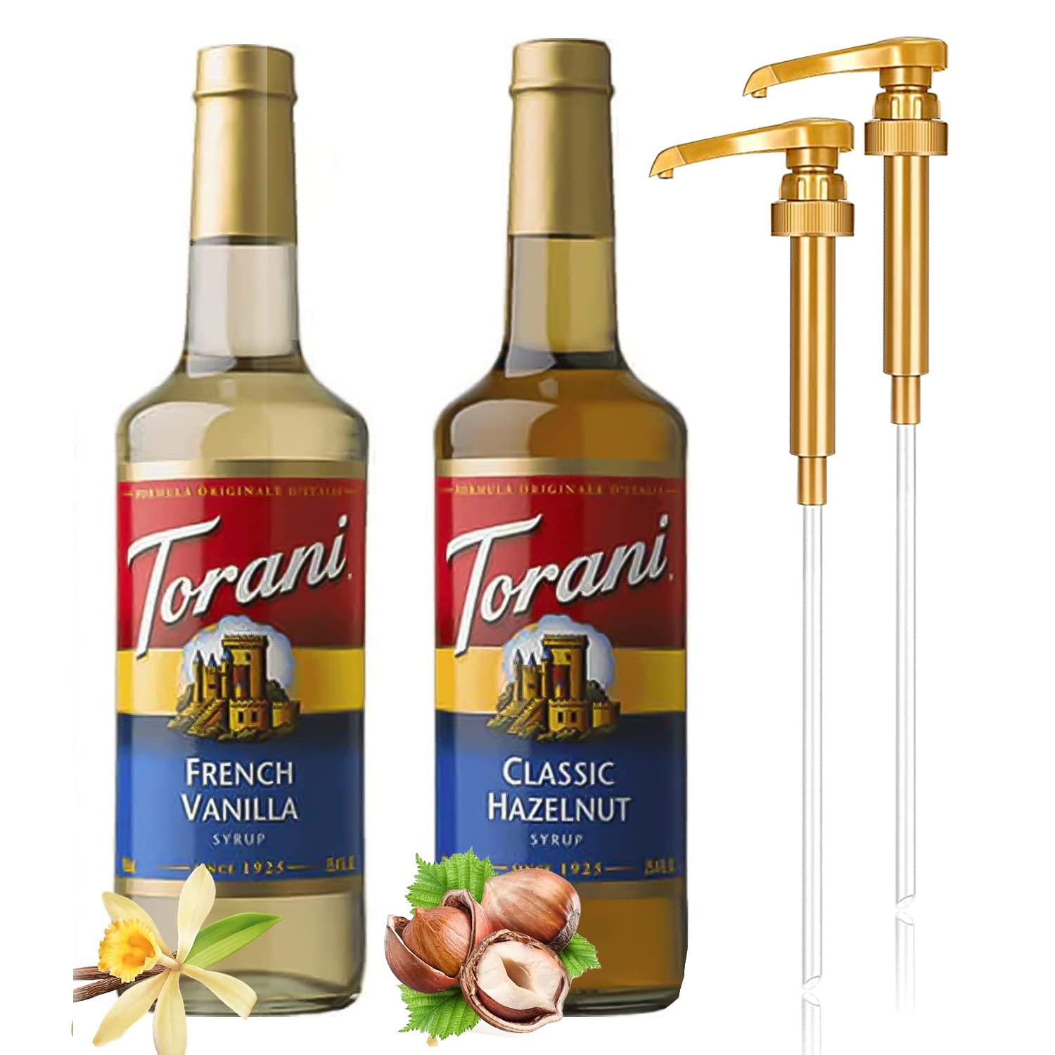 Amazon.com: Premium French Vanilla Syrup and Classical Hazelnut Syrup ...