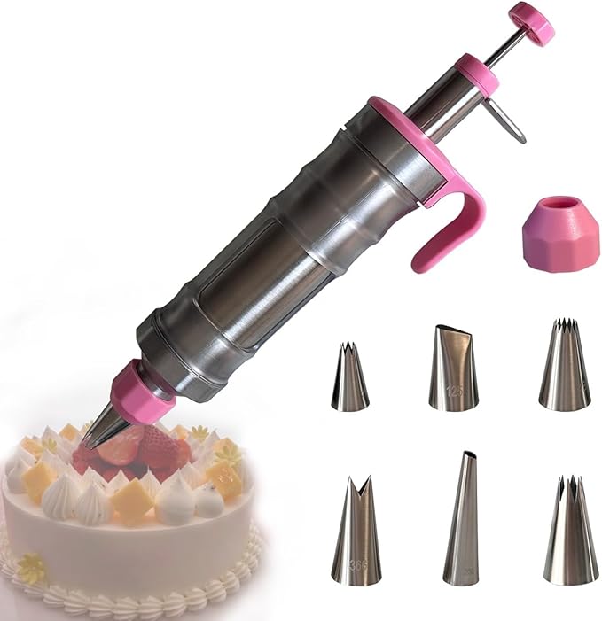 Amazon.com: Dessert Decorating Piping Syringe Set Cake Decorating Tool ...