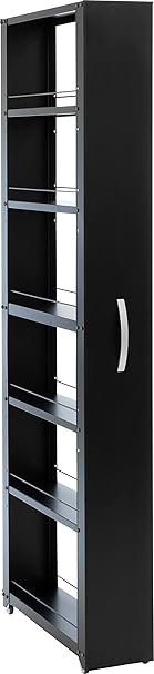 Amazon.co.jp: 田窪工業所 キッチンワゴン キャスター付き トールワゴン High200 ハイタイプ ブラック 幅20cm NWH-200K : ホーム＆キッチン