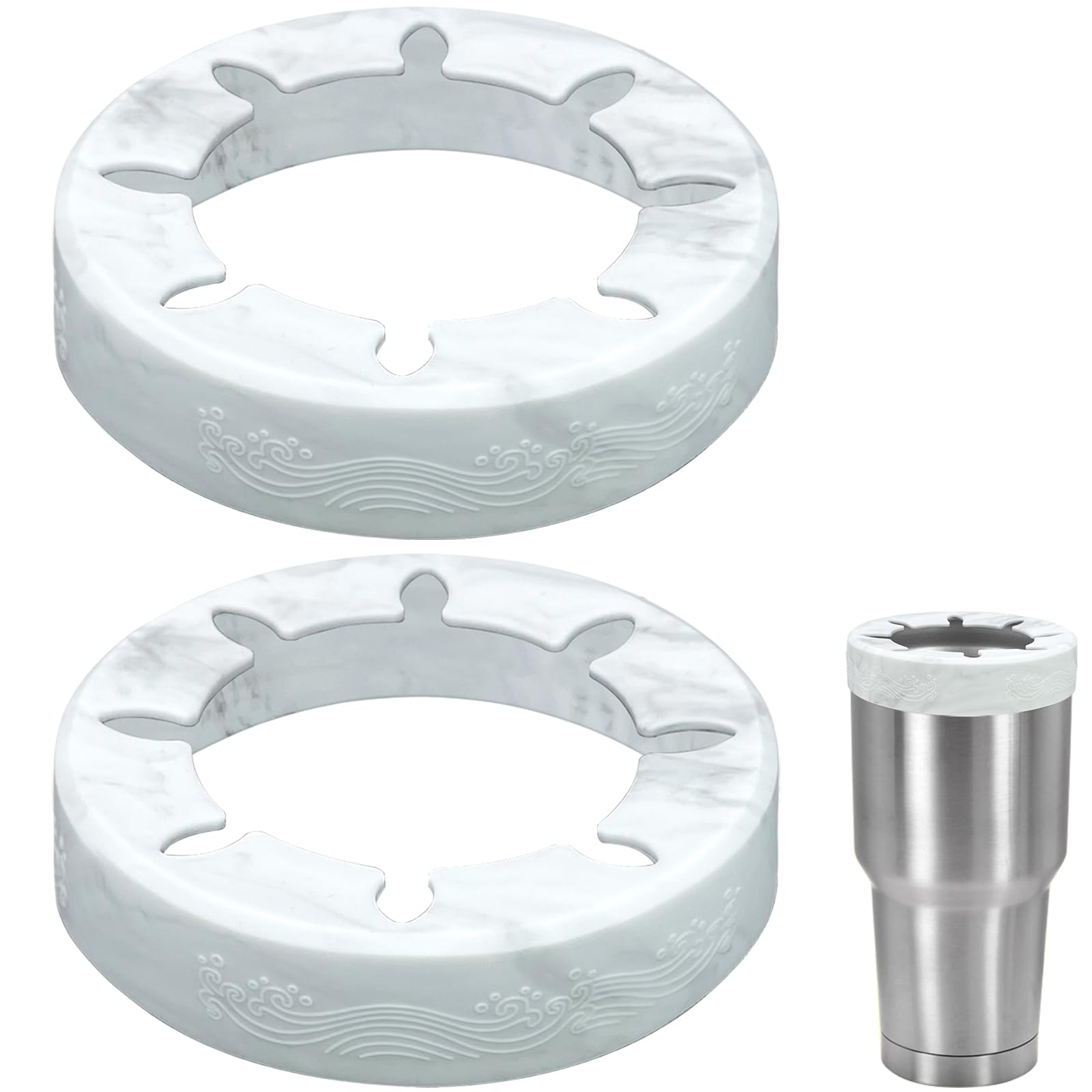 Amazon.com | XccMe Iced Coffee Silicone Ring for Cold Beverages,2 Pack ...