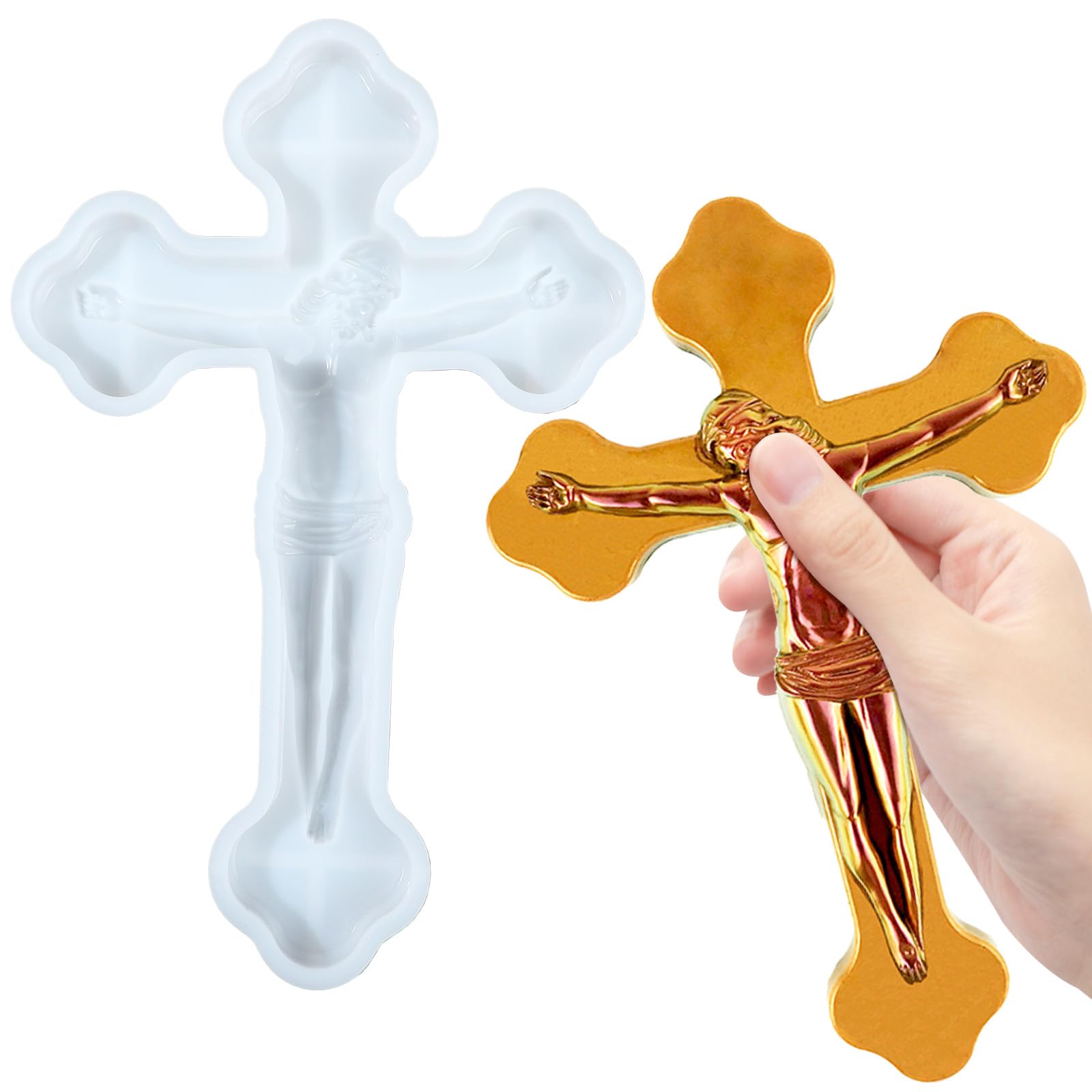 Amazon.com: Cross Resin Mold Crucifix Silicone Casting Mold for DIY ...