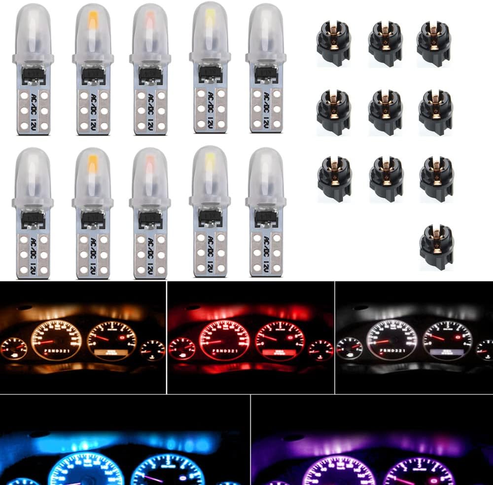 Amazon.com: ZMShun 10Pcs 24V 1.2W 286 T5 W2W 37 74 Car Bulb Halogen ...